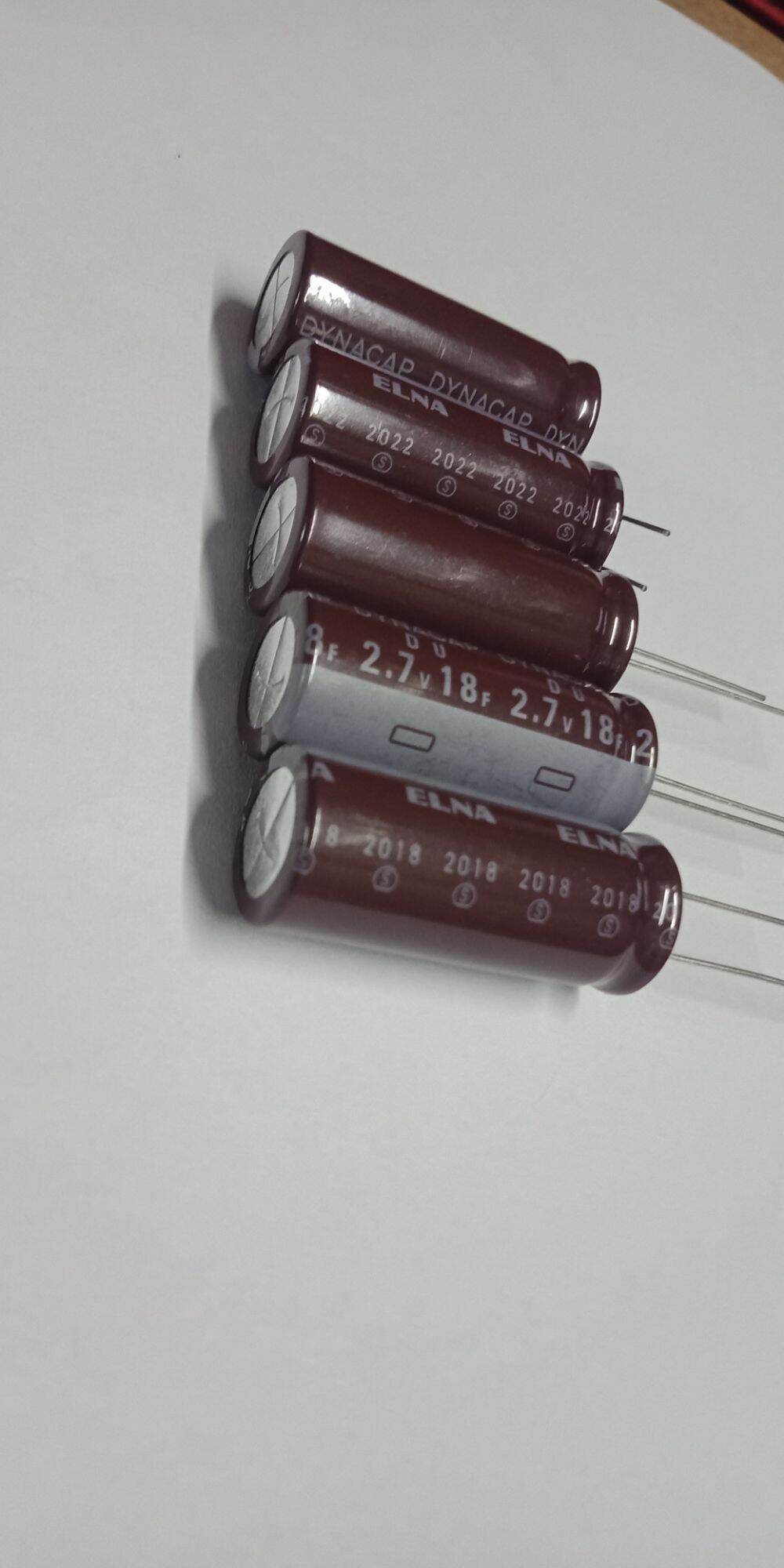 (แพ็ค3ตัว) C 18F 2.7V(18ล้านไมโคร)DYNACAP ELNA สีน้ำตาล ขนาด13x31mm แท้-ใหม่ ซุปเปอร์คาปาซิเตอร์ ...