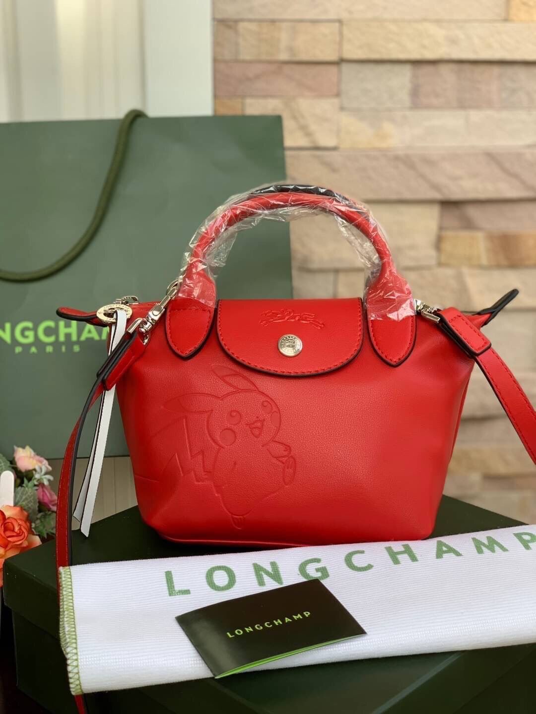 The Longchamp x Pokémon Collection LE PLIAGE CUIR - Mini heart - ThaiPick