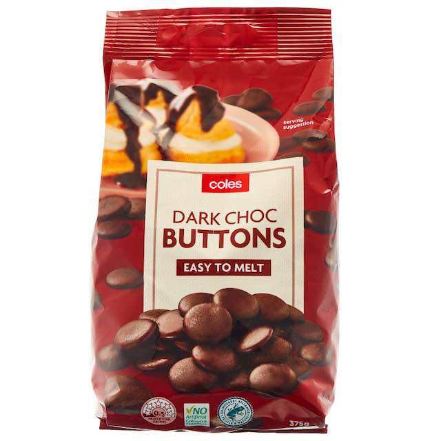 Coles Dark Choc Buttons 375g. SKU 9310645348964 | Lazada.co.th
