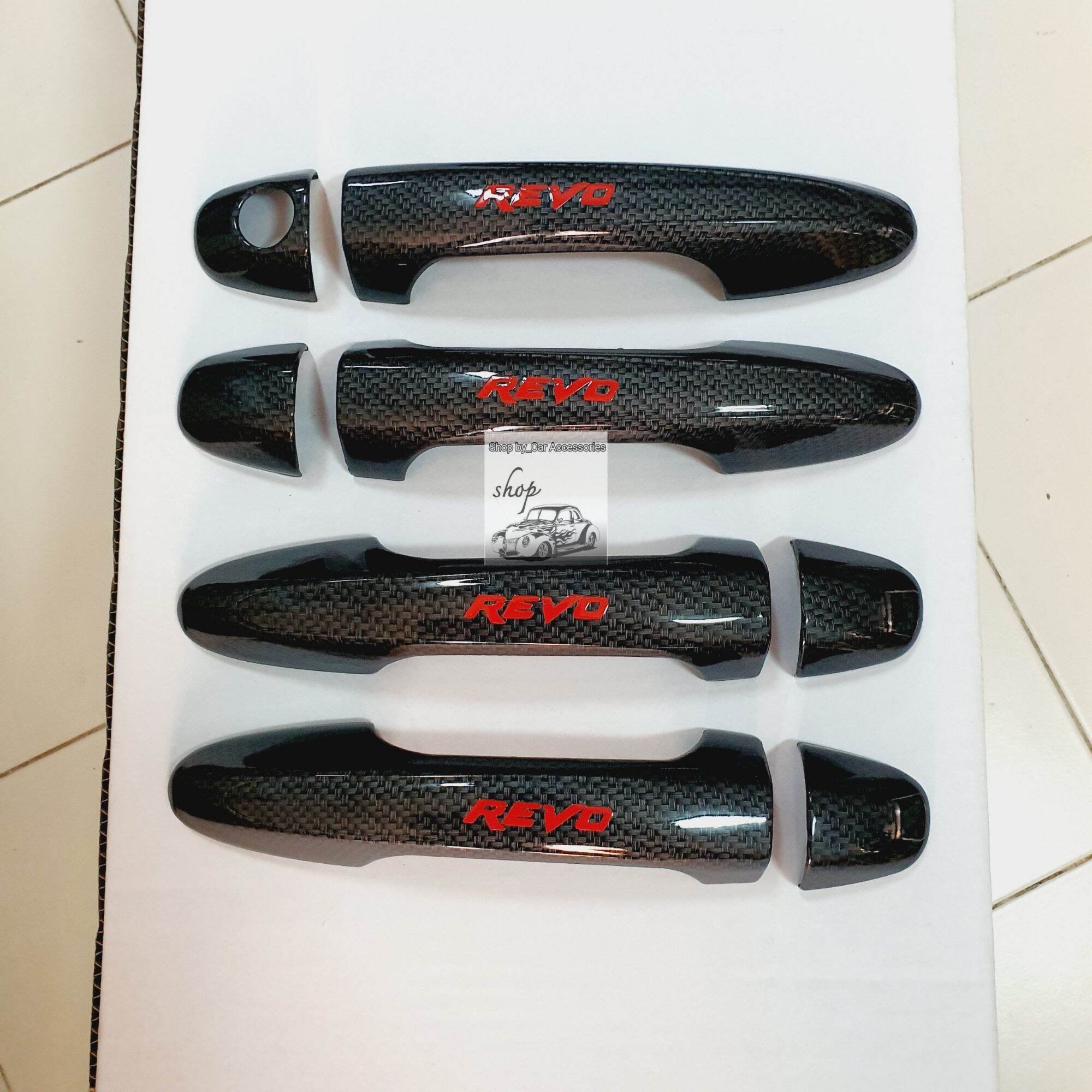 ครอบมือจับ Toyota Revo ลายคาร์บอนเคฟล่า มีทั้ง 4 ประตูและ 2 ประตู ใส่ปี 2015-2024 | Lazada.co.th