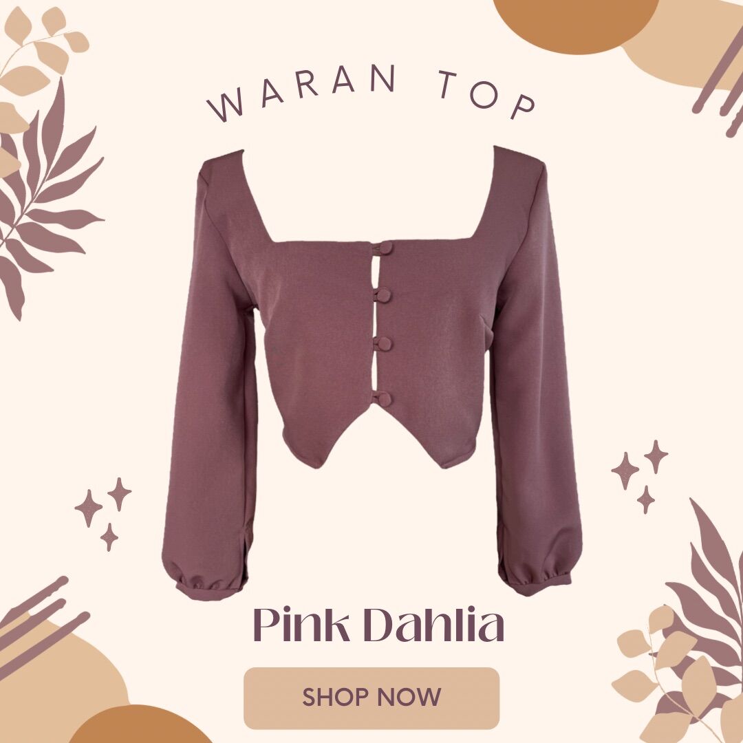 WARAN Crop Top เสื้อครอปสั้น แขนยาว สี Pink Dahlia - Warm.studioth ...