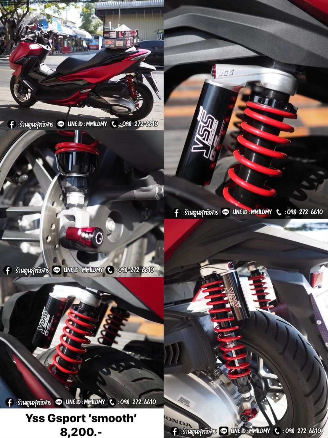 Yss G-sport ‘Smooth’ ความสูง430/395mm. สำหรับForza350,Forza300 | Lazada ...