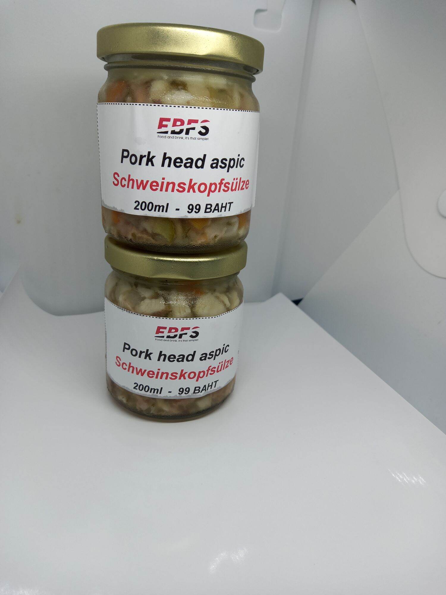 Schweinskopfsülze 2 200 Gramm 198 Baht Pork head aspic 2 200 grams ...