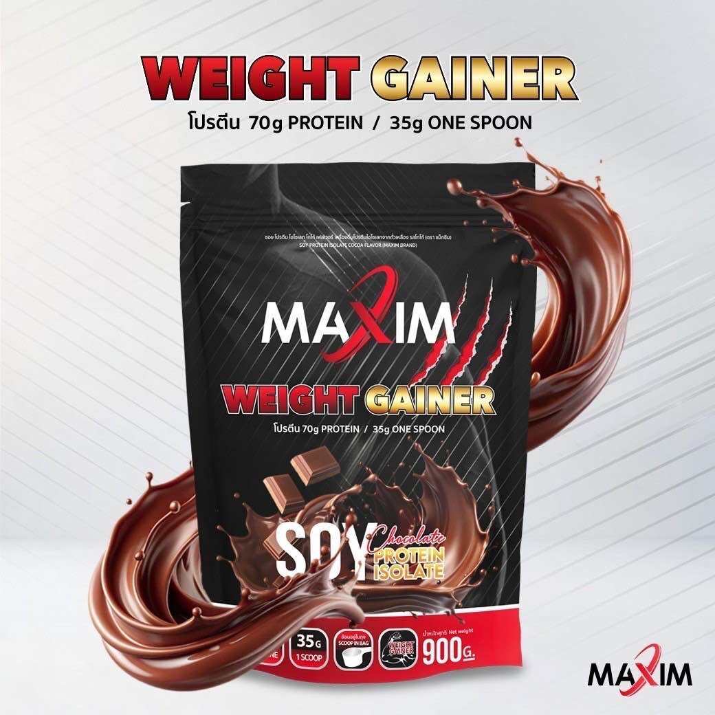 Maxim Soy Protein Gainer 900g Mass ซอยโปรตีน รสช็อกโกแลต - Good ...