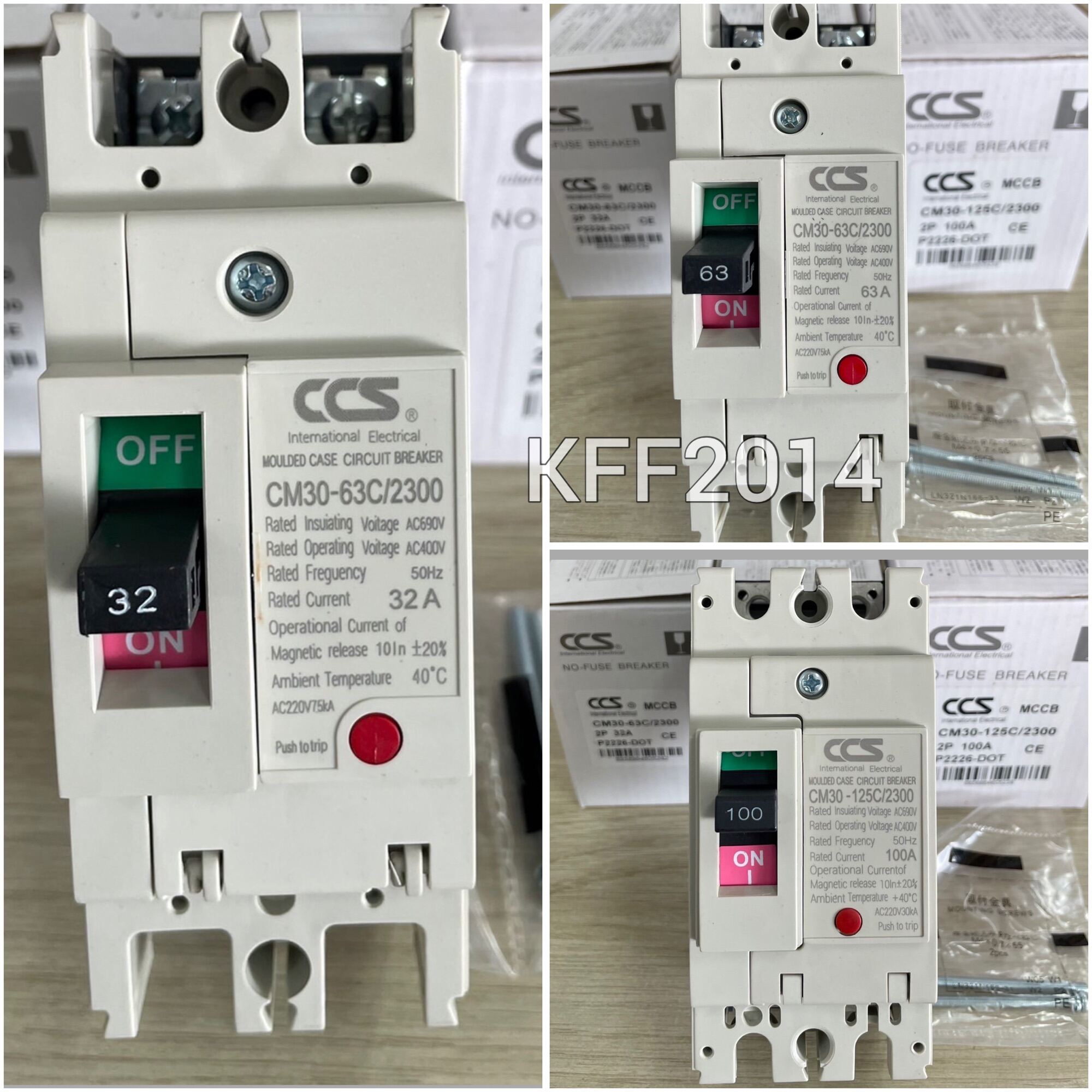 เบรกเกอร์ 2P 32A,50A,63A,100Aตัวใหญ่ CCS NO-FUSE BREAKER | Lazada.co.th