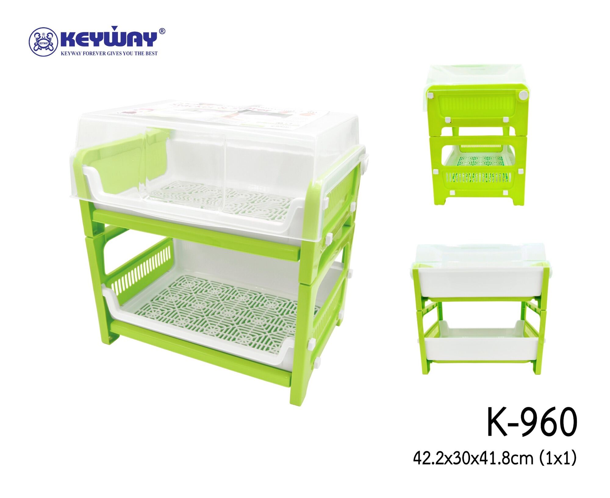 ชั้นคว่ำจาน คว่ำแก้ว พลาสติก ชั้น KEY WAY K960 | Lazada.co.th