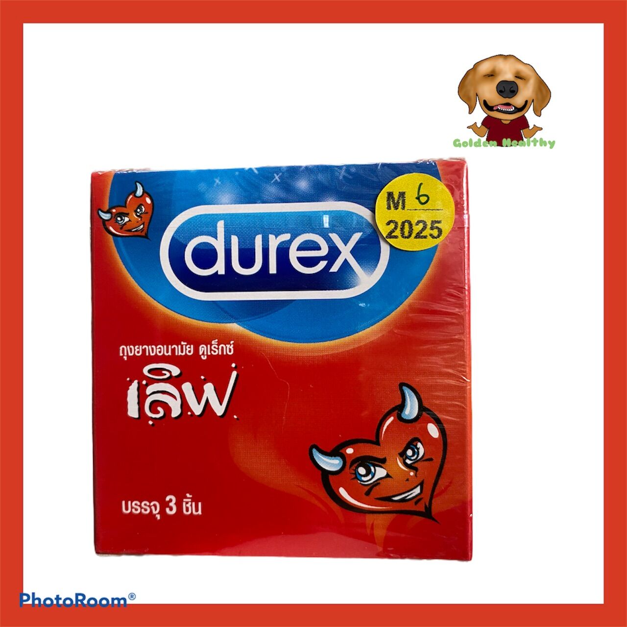 ถุงยางอนามัย Durex Love ขนาด 52.5 มม. (3 ชิ้น) 2 กล่อง - Golden healthy ...