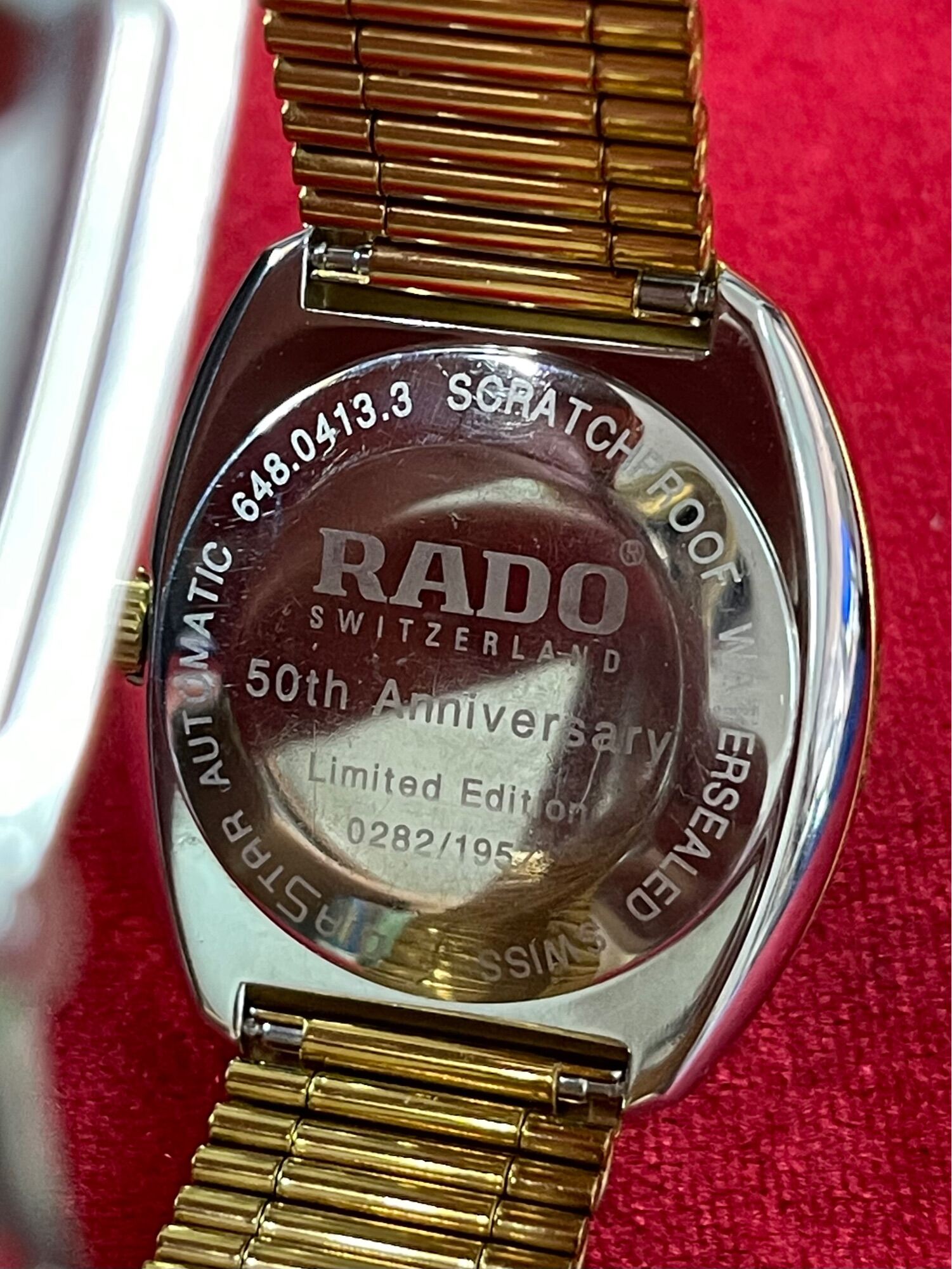 RADO DIASTAR JUBILE????Automatic ????25 Jewels ⭐️รุ่น Limited Editon 0282/1957 หน้าปัดเพรชแท้ 3 ...