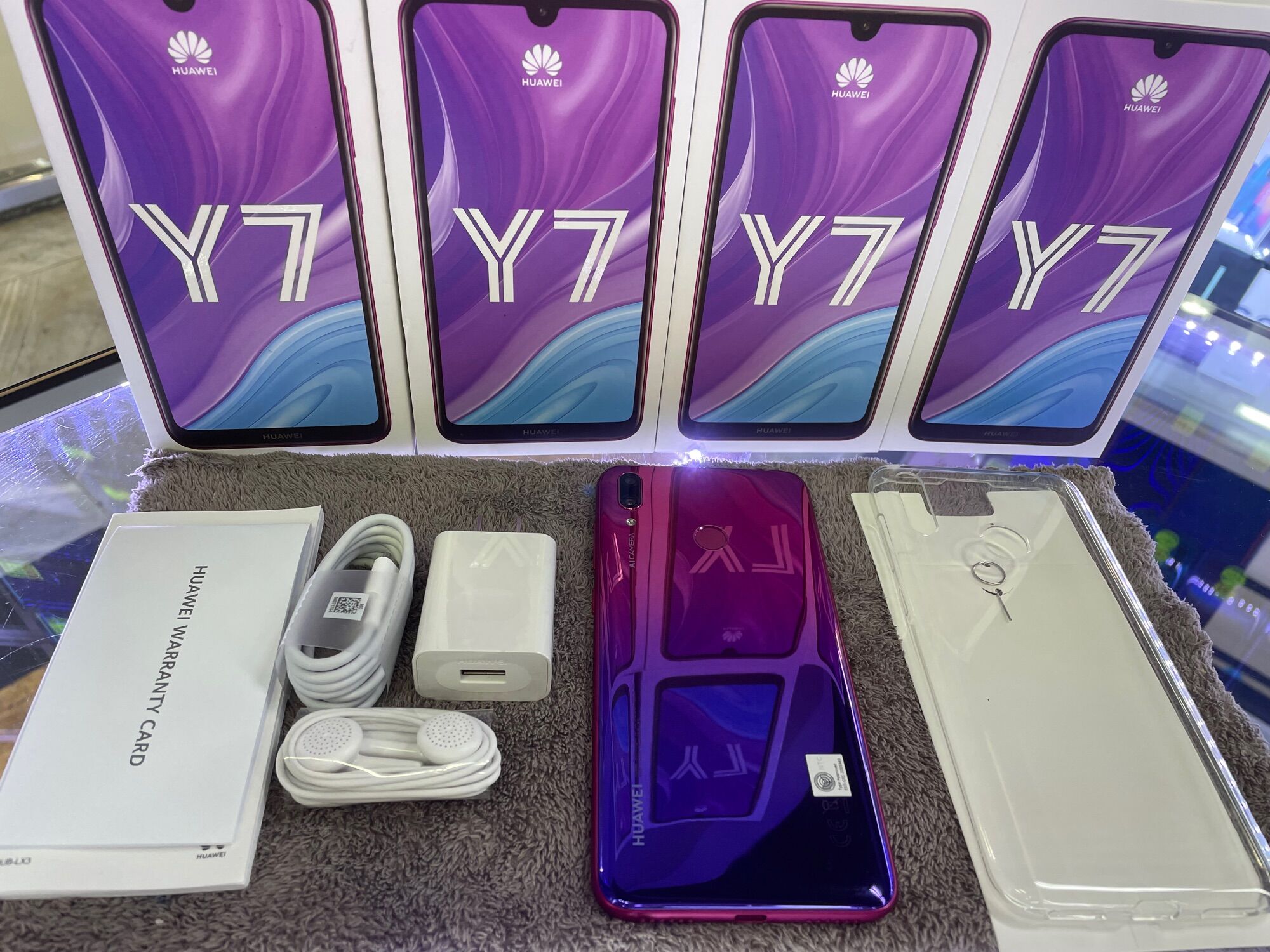 Huawei Y7 (2019)Ram4/64เครื่องใหม่เคลียสต้อกSimTrue (มีplay store ...