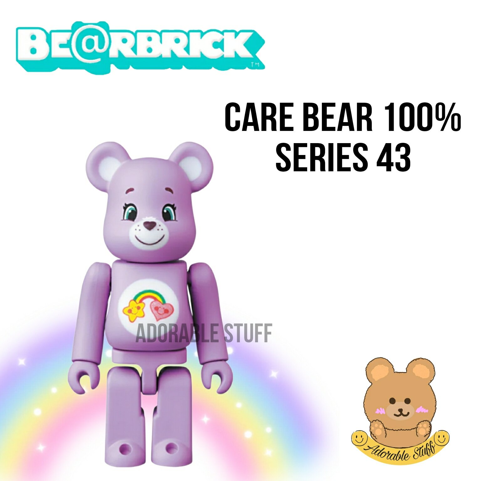 Bearbrick Care Bears 100% 🐻💜 ตัวสีม่วง | Lazada.co.th