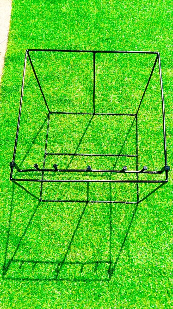 โครงเหล็กกระเป๋าใบใหญ่ LINE man foodpanda + พร้อมที่แขวนแก้วน้ำ - แร็คท้ายมอเตอร์ไซค์ - ThaiPick