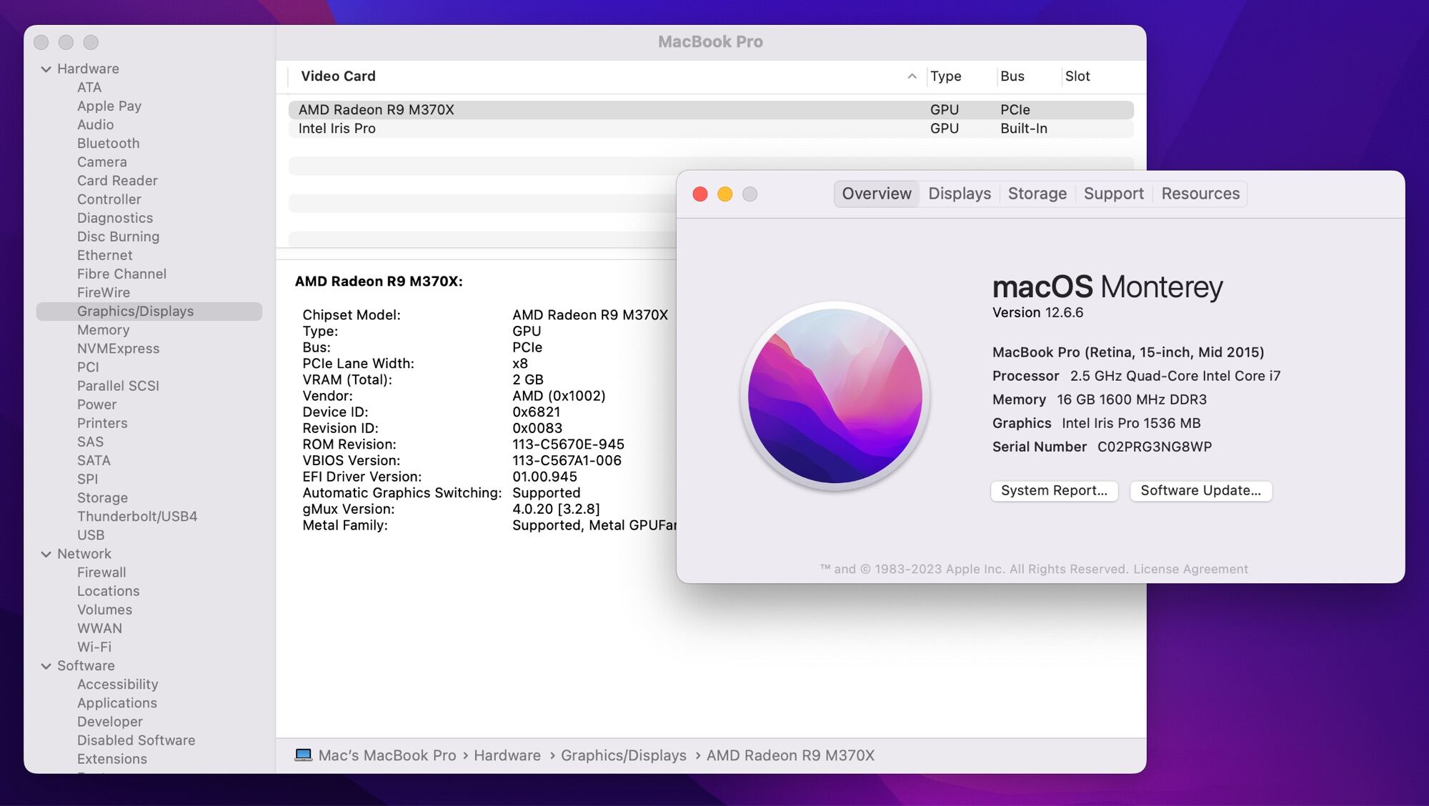 MBP Retina (15-inch2015) Corei7 RAM16GB SSD512GB AMD Radeon R9 M370X ...