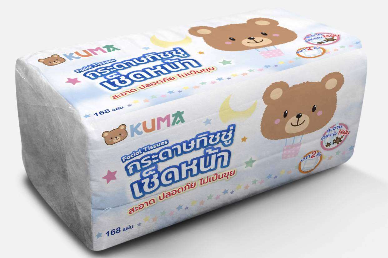 ทิชชู่คุมะ 230 แผ่น ยกลัง KUMA Facial Tissue กระดาษทิชชู่เช็ดหน้า รุ่น ...