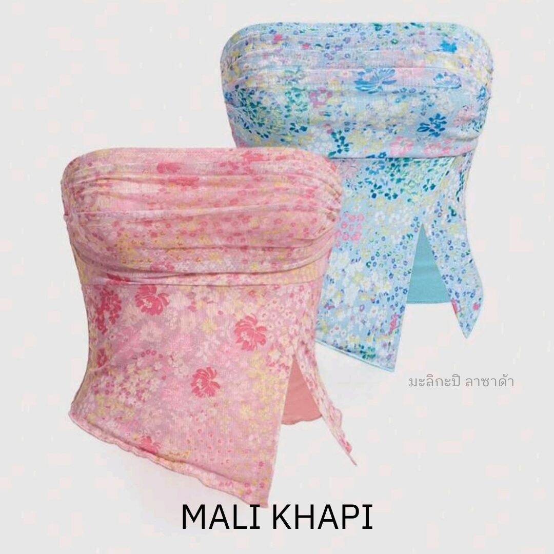 🌸 MILI KHAPI เสื้อเกาะอกลายดอกสวยๆ ใส่ไปทะเล ใส่เที่ยวคาเฟ่ เสื้อแฟชั่น ...