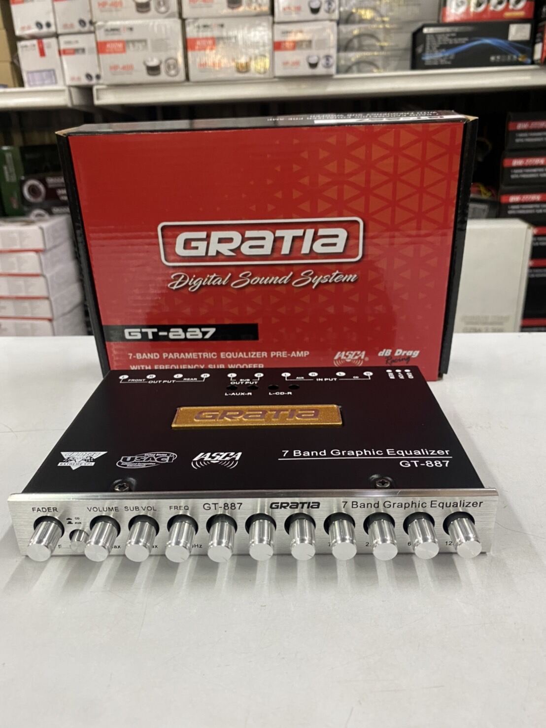 GRATIA เครื่องเสียงรถยนต์/ปรีแอมป์/ตัวปรับเสียง/ปรี7แบน/แยกซับอิสระ GRATIA รุ่นGT-887 - Dear car ...