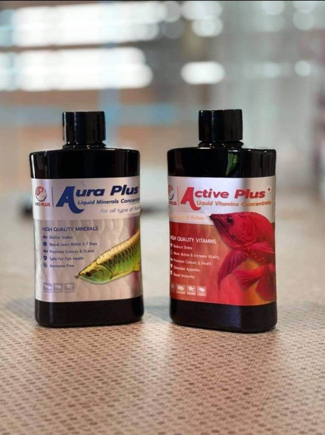 Aro Plus - Active Plus วิตามินรวม สูตรเข้มข้น บำรุงปลา ขนาด 200 ml. ลดเครียด กระตุ้นภูมิ ...