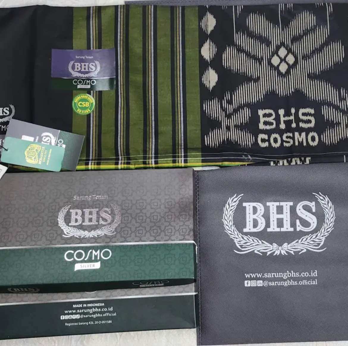 ผ้าสโร่งชาย BHS Cosmo SILVER นำเข้ามาจากอินโดนีเซีย | Lazada.co.th