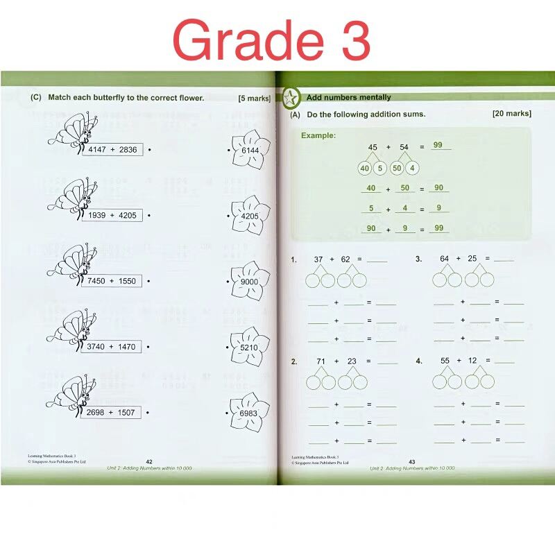 Learning Mathematics Singapore Math SAP Math workbook In Stock ...