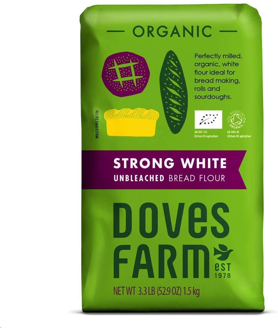 Doves Farm Organic Strong White Bread Flour 1.5 kg. แป้งทำเบเกอรี่ ...
