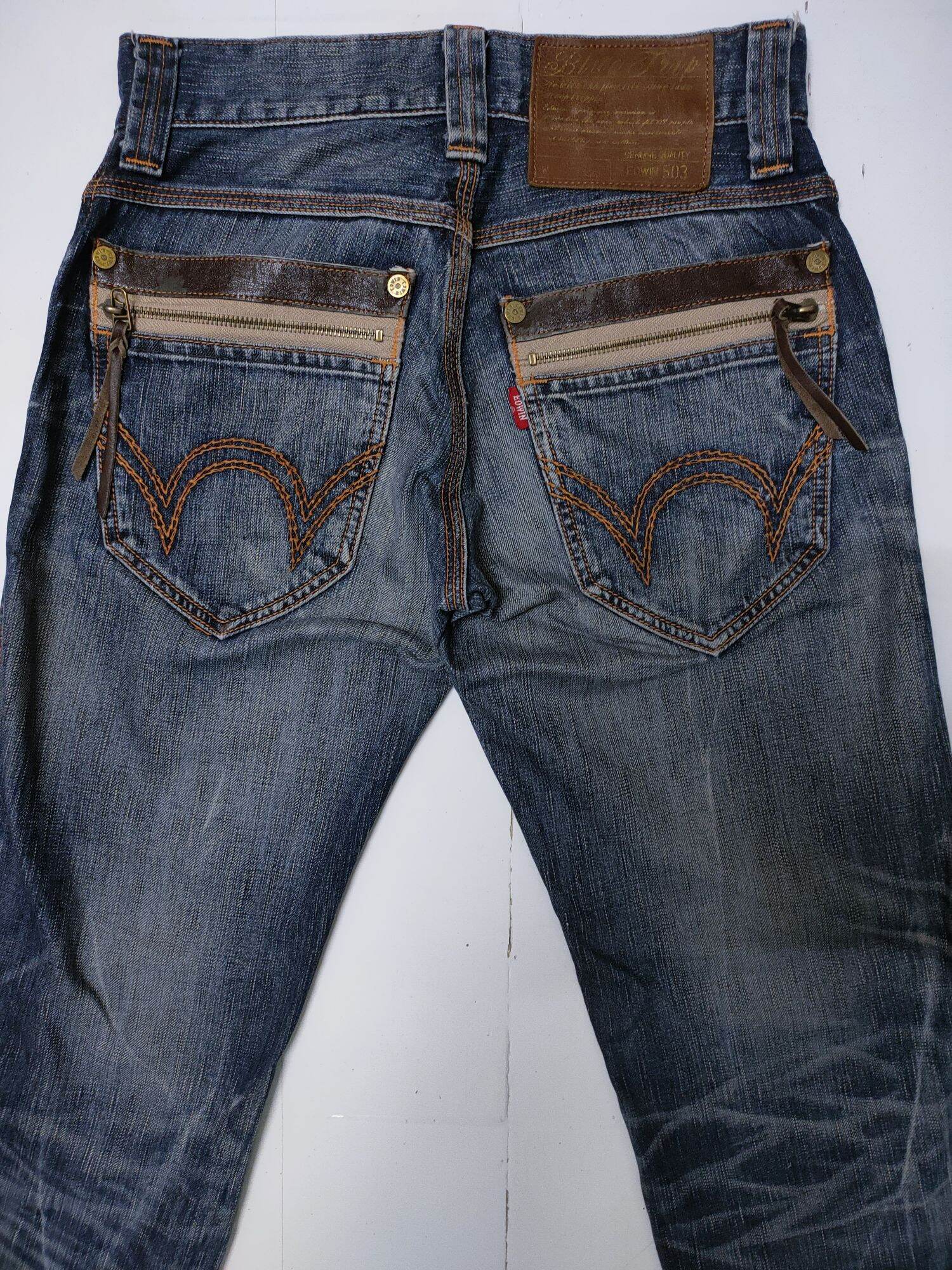 EDWIN 503 แท้เอว28"กางเกงยีนส์ชาย - คิงส์วินเทจสไตล์ - ThaiPick