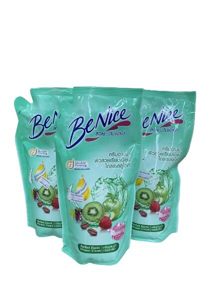 ครีมอาบน้ำ Benice สีเขียว ชนิดถุงเติม 400 มล. ราคาต่อถุง | Lazada.co.th