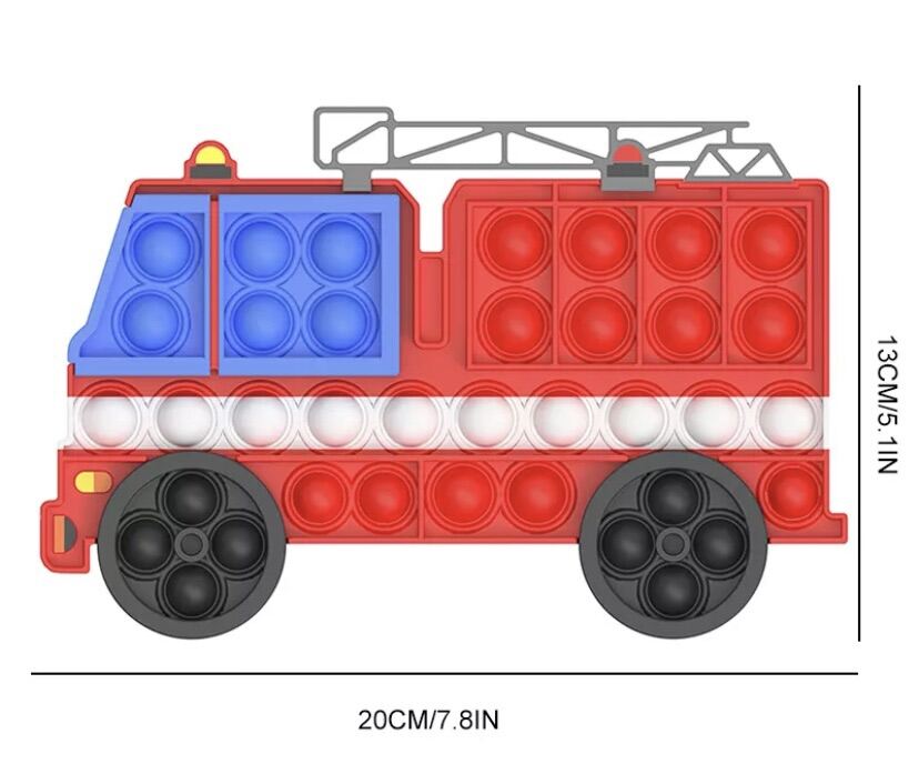 พร้อมส่ง จากไทย Pop it ป๊อบอิต รถดับเพลิง ขนาด 20x13 cm ของเล่นฝึกสมาธิ ...