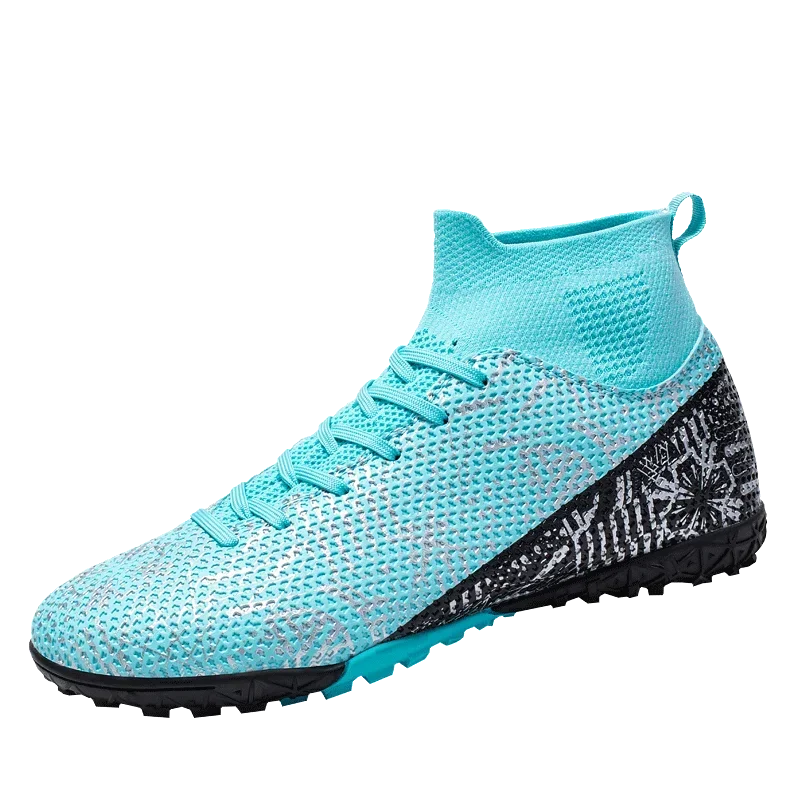 Tf/fg รองเท้าฟุตบอลหุ้มข้อรองเท้าฟุตบอลกลางแจ้งกันลื่นรองเท้าผ้าใบฝึก ...