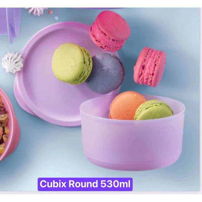 กล่องอาหาร Tupperware Cubix Round คละสี 1ใบ | Lazada.co.th