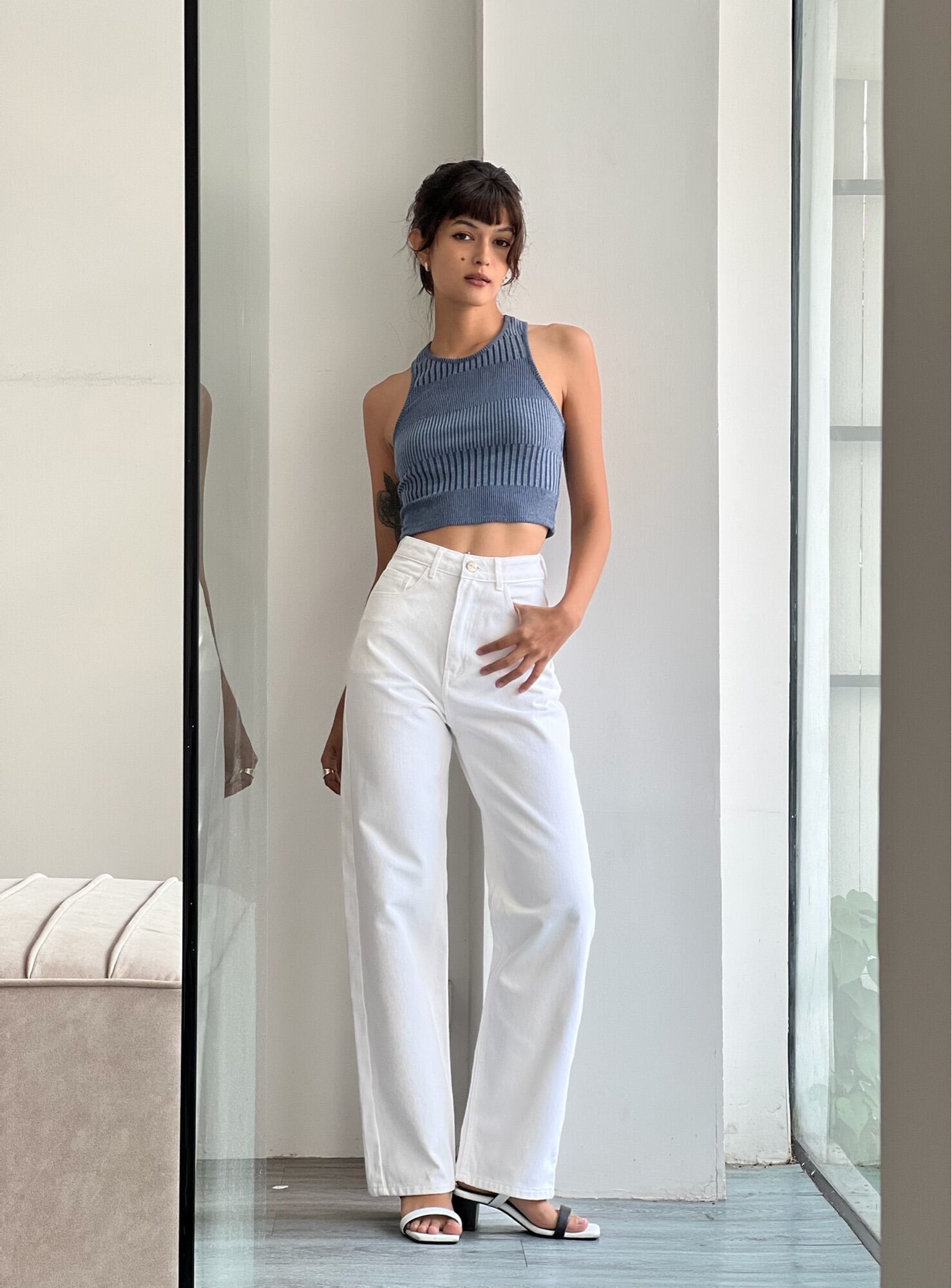 GREYSCALE T89 - Cropped knit tank - Greyscale Studio - ThaiPick