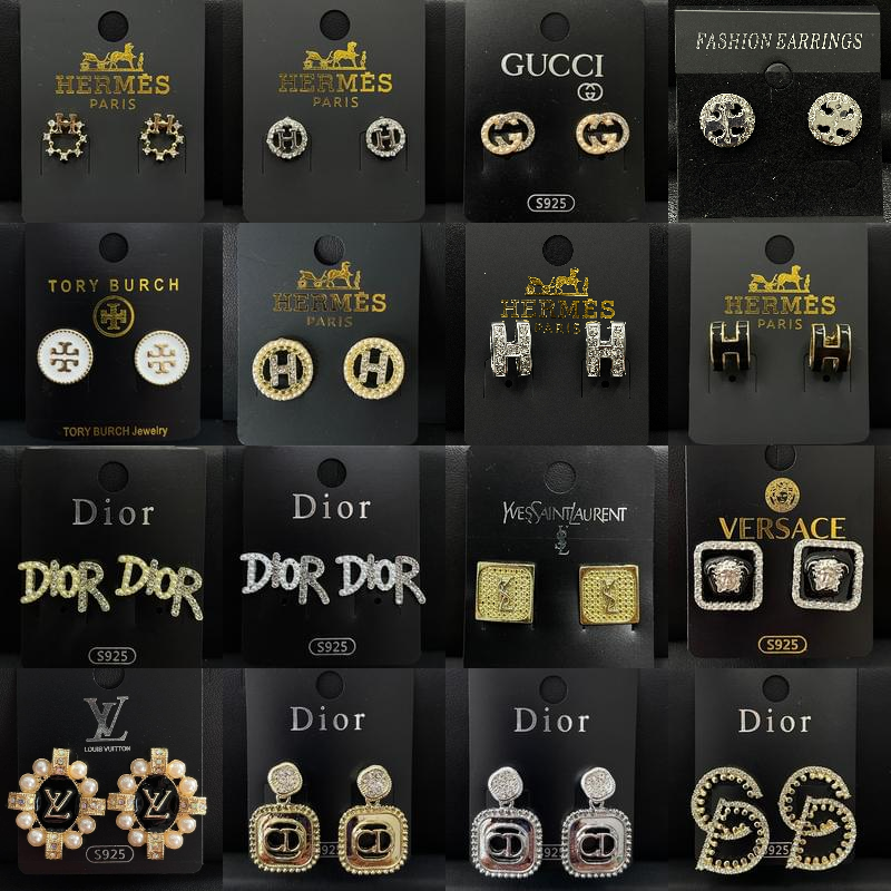 ต่างหูแบรนด์ ตุ้มหูDior GG Lv และอื่นๆ แฟชั่นติดหูสวยน่ารักสำหรับ ...