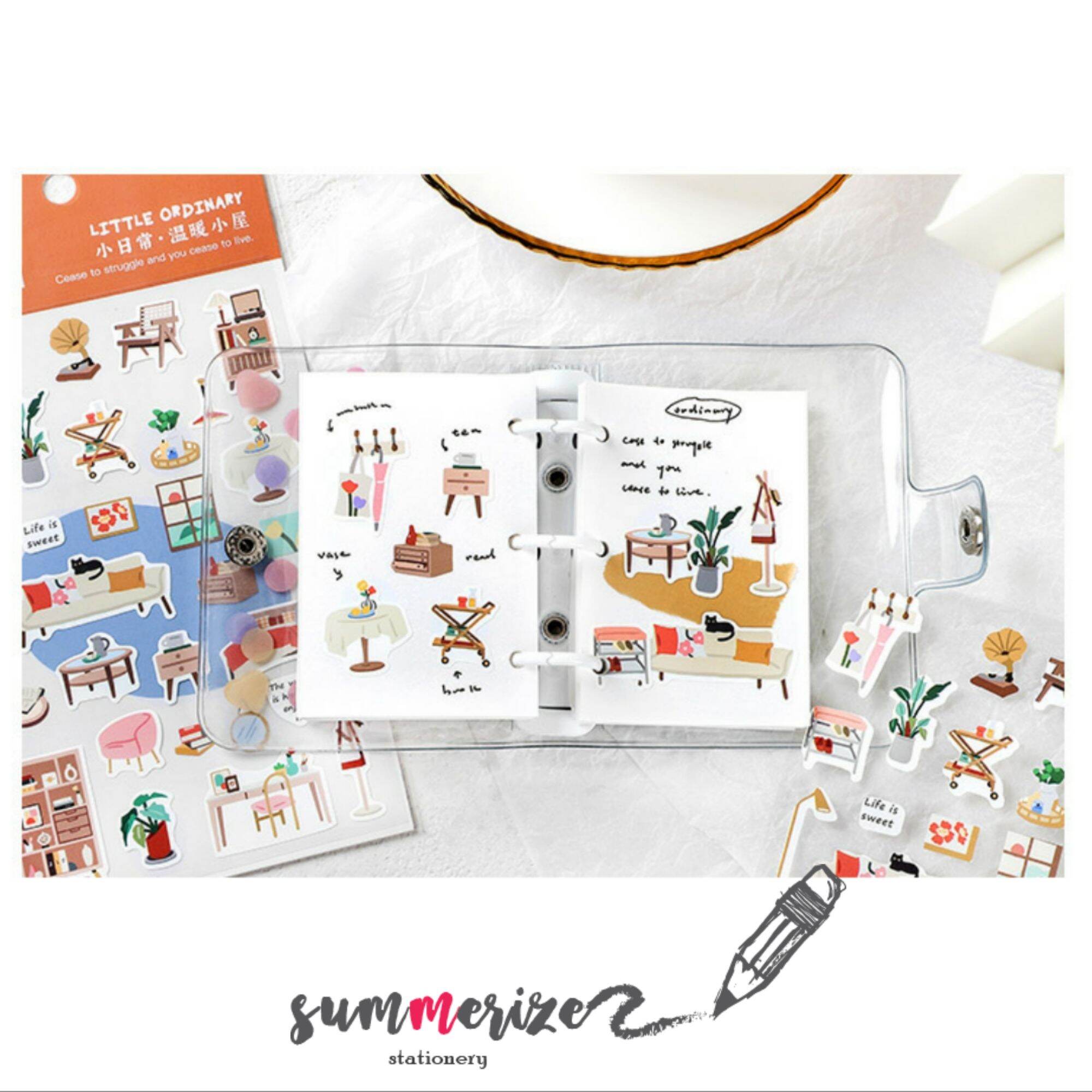 Sticker lifestyle collection diy สติ๊กเกอร์ตกแต่งน่ารักๆ ไว้ตกแต่งสมุด ...