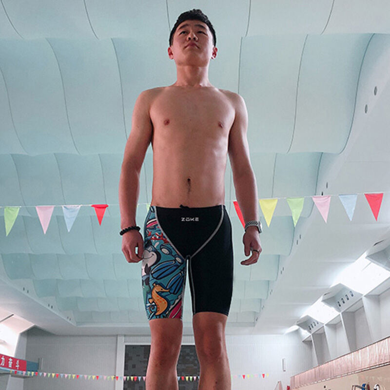 Zoke/ Zhouke ชุดว่ายน้ำสำหรับเด็กแบบมืออาชีพกางเกงว่ายน้ำสำหรับเด็กชายและเด็กหญิงห้าส่วนขาตรง ...