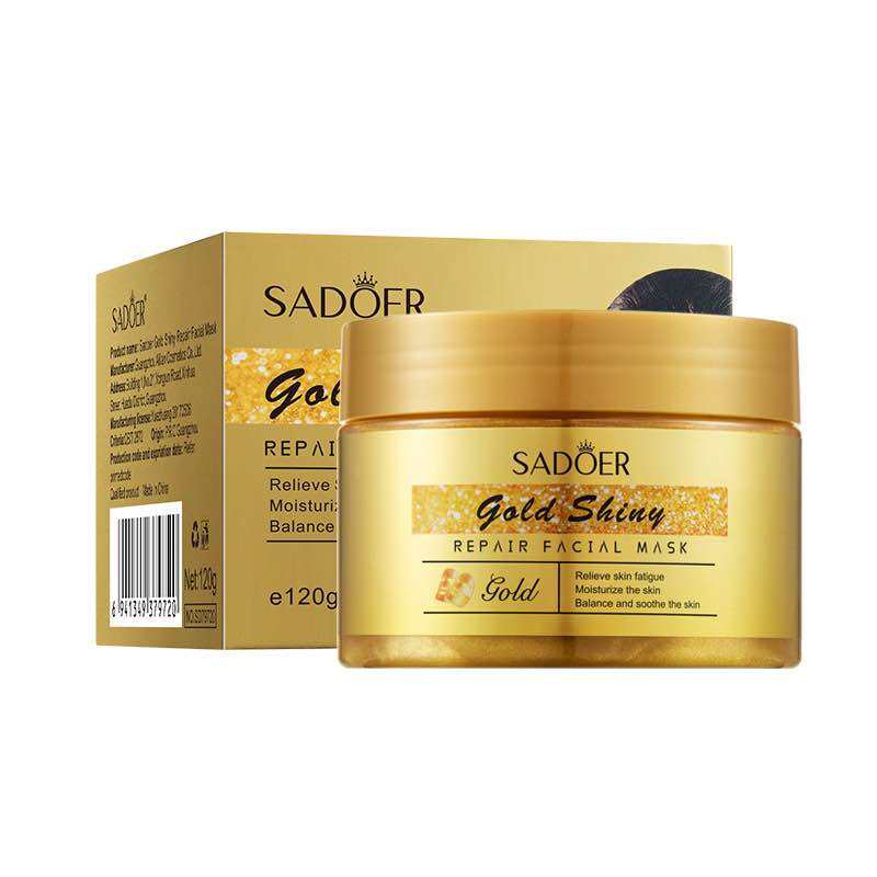 SADOER Gold Shiny Mask มาส์กหน้าทองแบบกระปุก Hydrating Moisturizing Sleeping Mask 120g. N526 ...