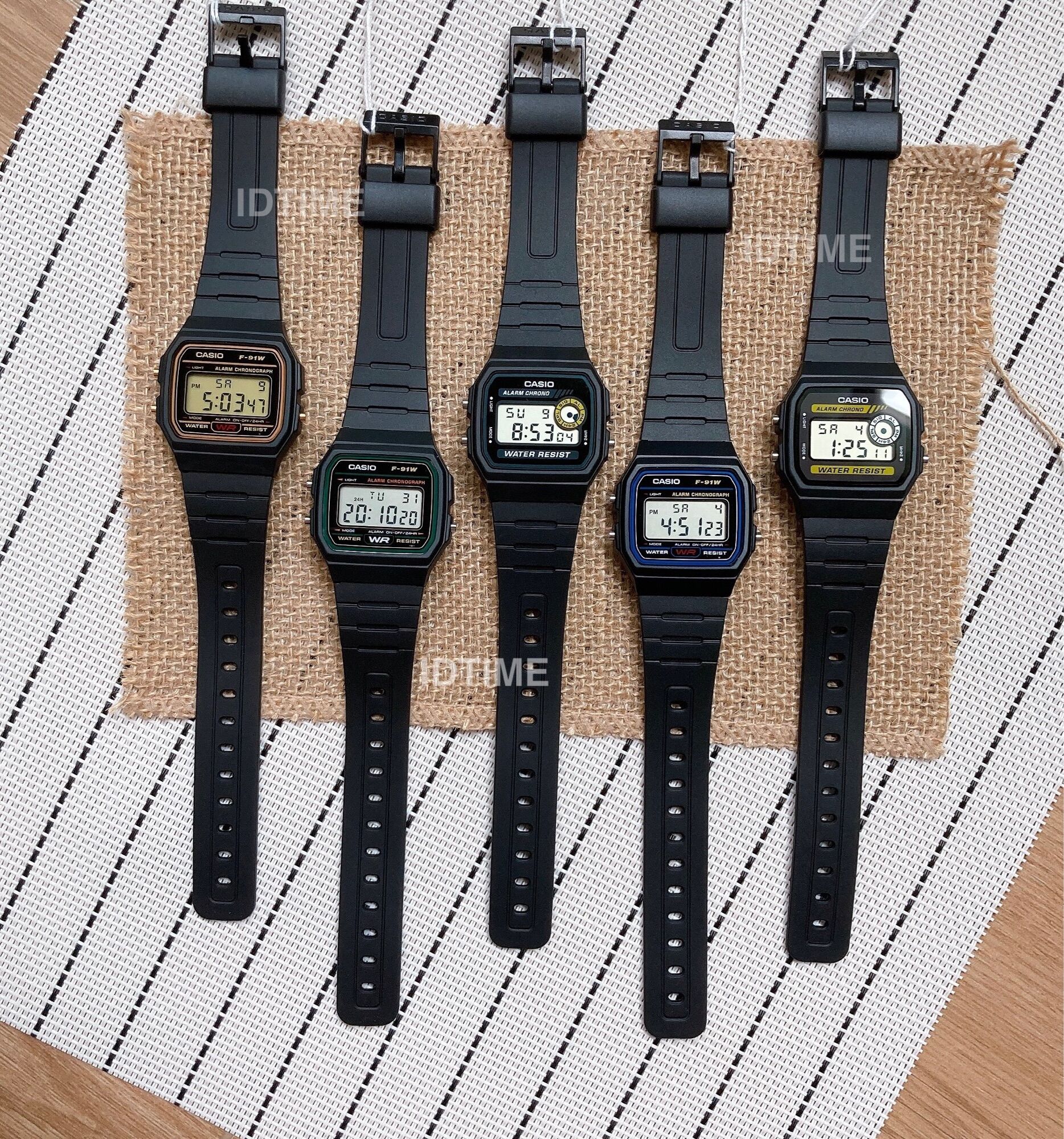 Casio Digital นาฬิกาคาสิโอ ของแท้ รุ่น F-91W F-94W: F-91WG-9Q,F-91W-1D ...