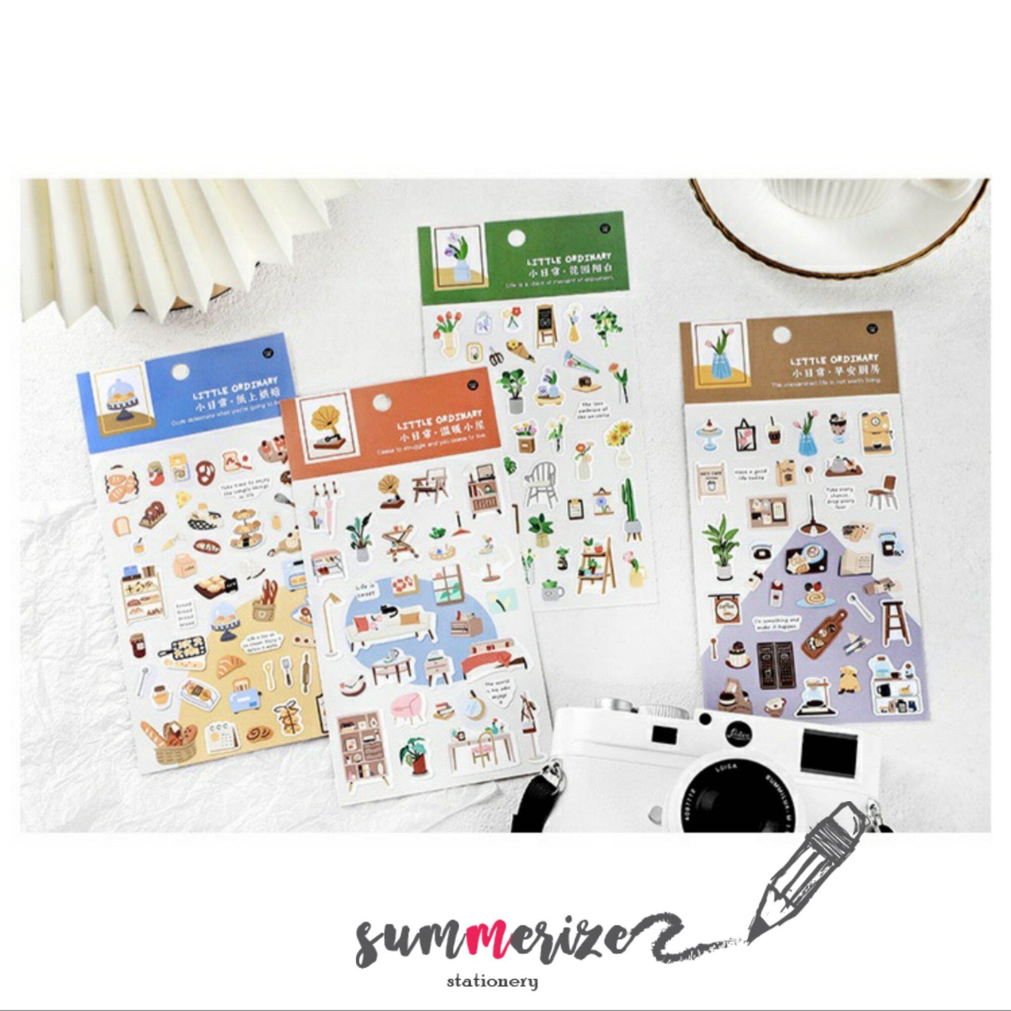 Sticker lifestyle collection diy สติ๊กเกอร์ตกแต่งน่ารักๆ ไว้ตกแต่งสมุด ...