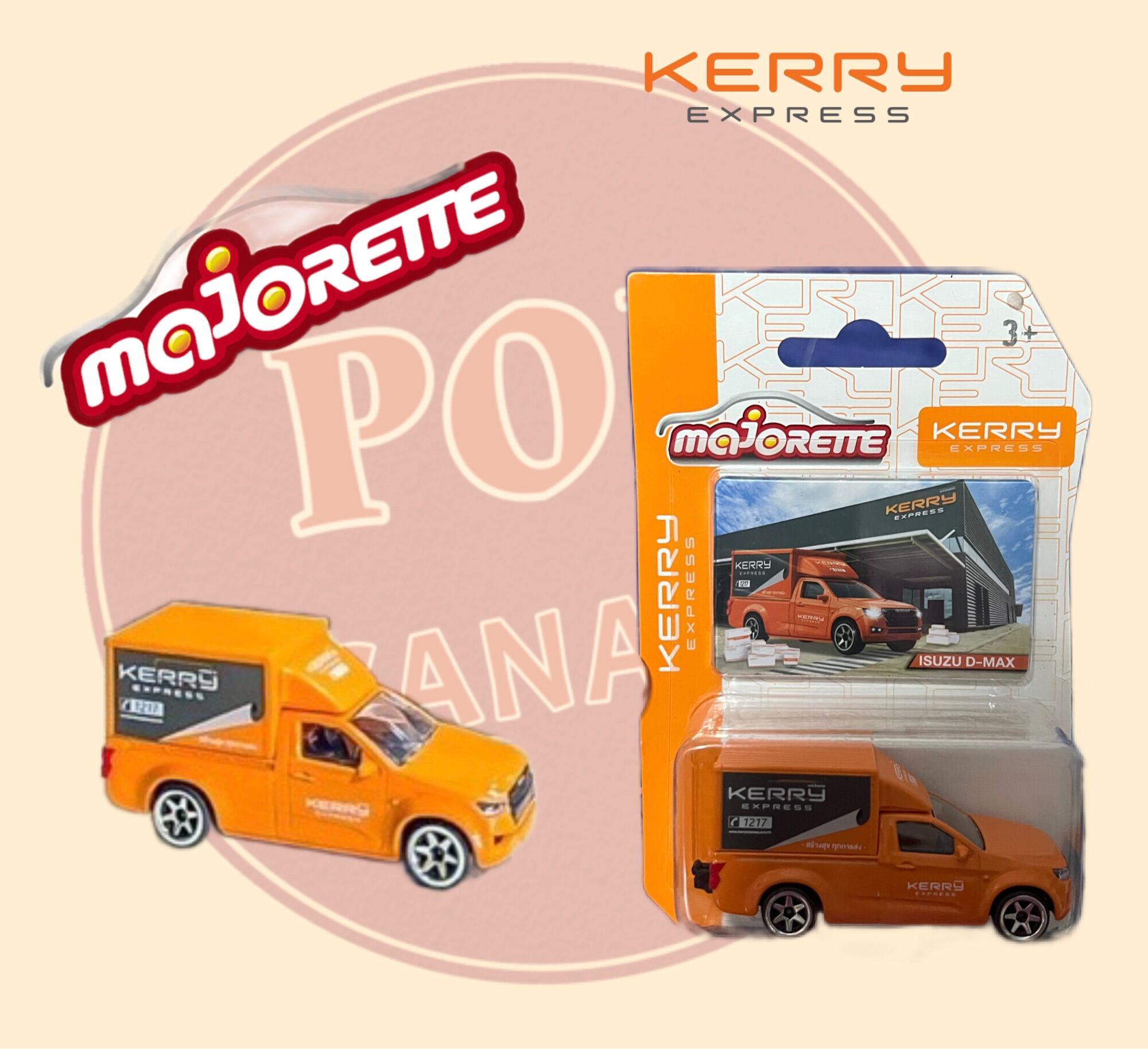 รถโมเดล Majorette โมเดลรถเหล็ก KERRY EXPRESS , รถกระบะ ISUZU - ป๊อปอายขายของ - ThaiPick