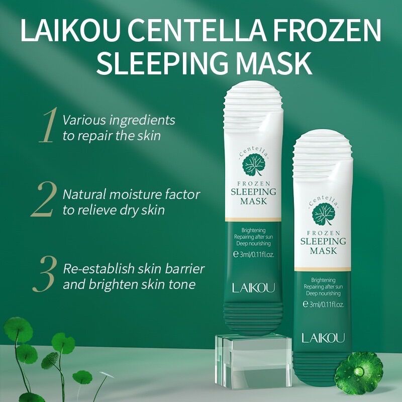 Laikou Centella frozen sleeping mask มาส์กหน้า ใบบัวบก(กล่อง ขาว-เขียว ...