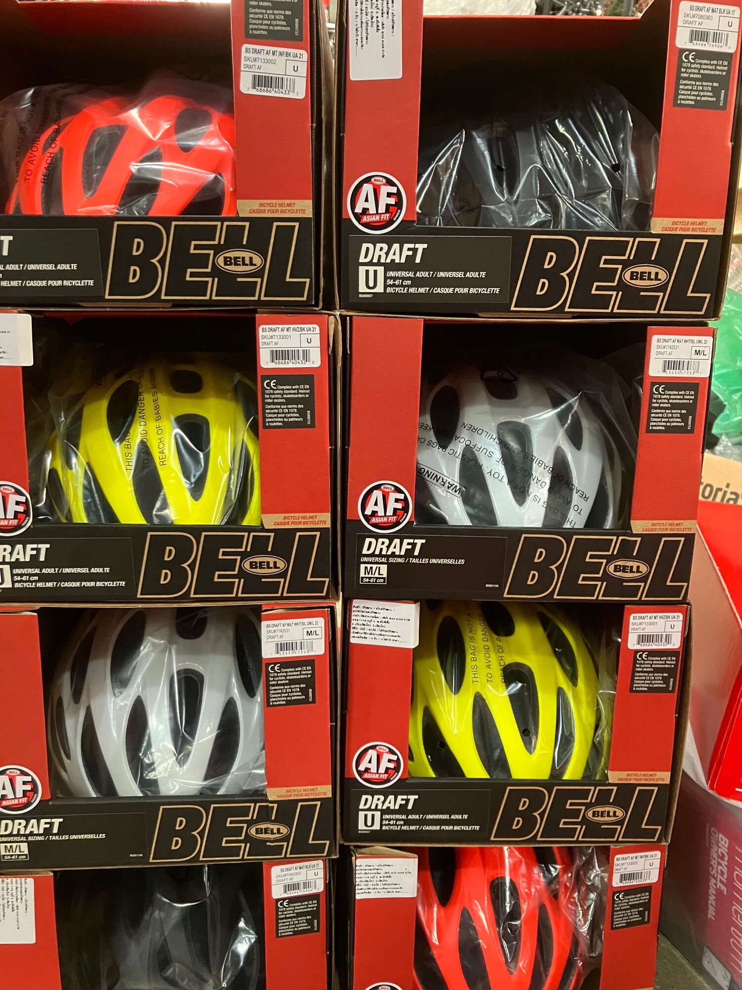 หมวกกันน็อกจักรยาน BELL Draft AF Bicycle helmet สำหรับรอบศีรษะขนาด 54-61 cm. - Cyclic Bicycle ไซ ...