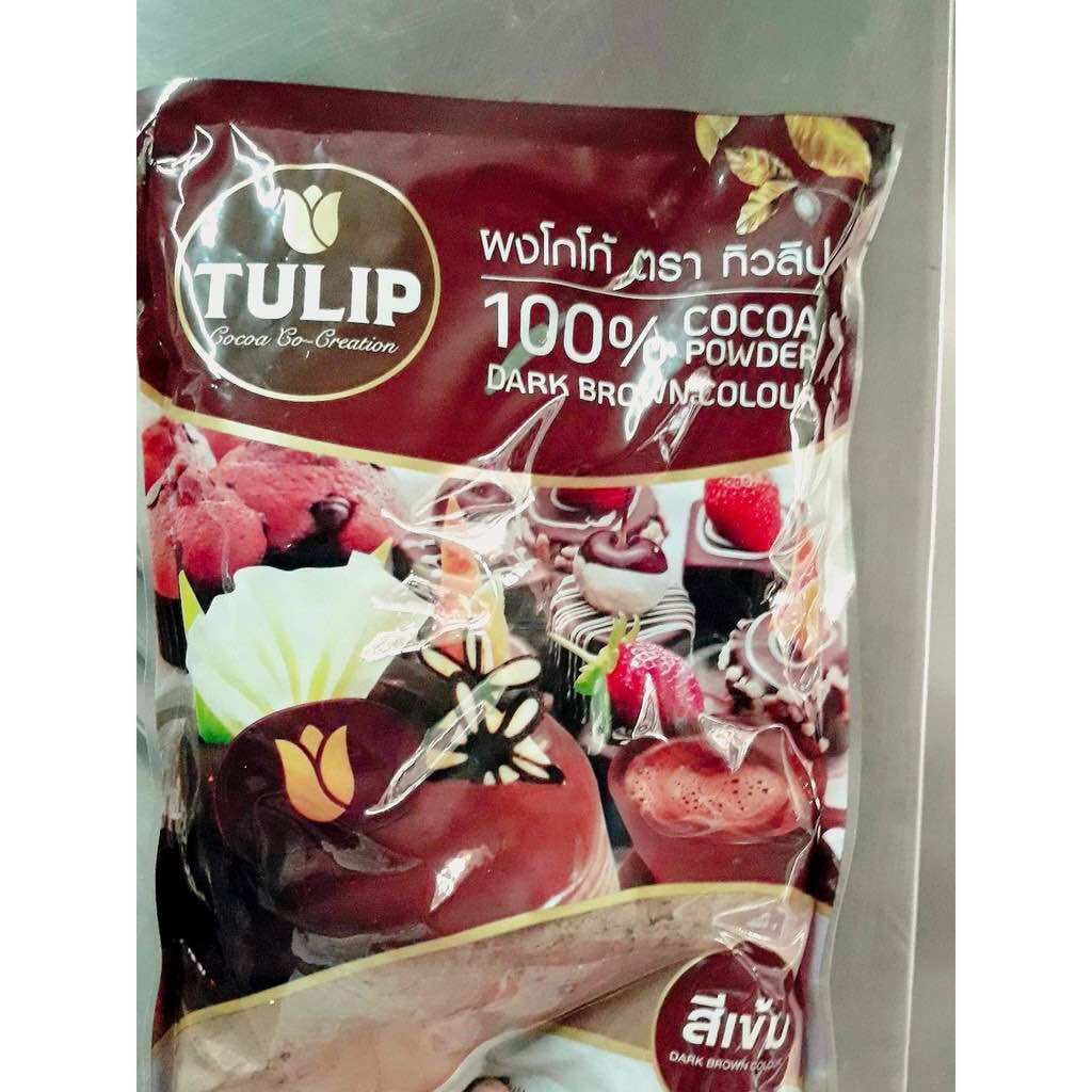 ผงโกโก้(Tulip) 100โกโก้ สีเข้ม ขนาด500กรัม - ชัยวัฒน์เบเกอรี่ - ThaiPick