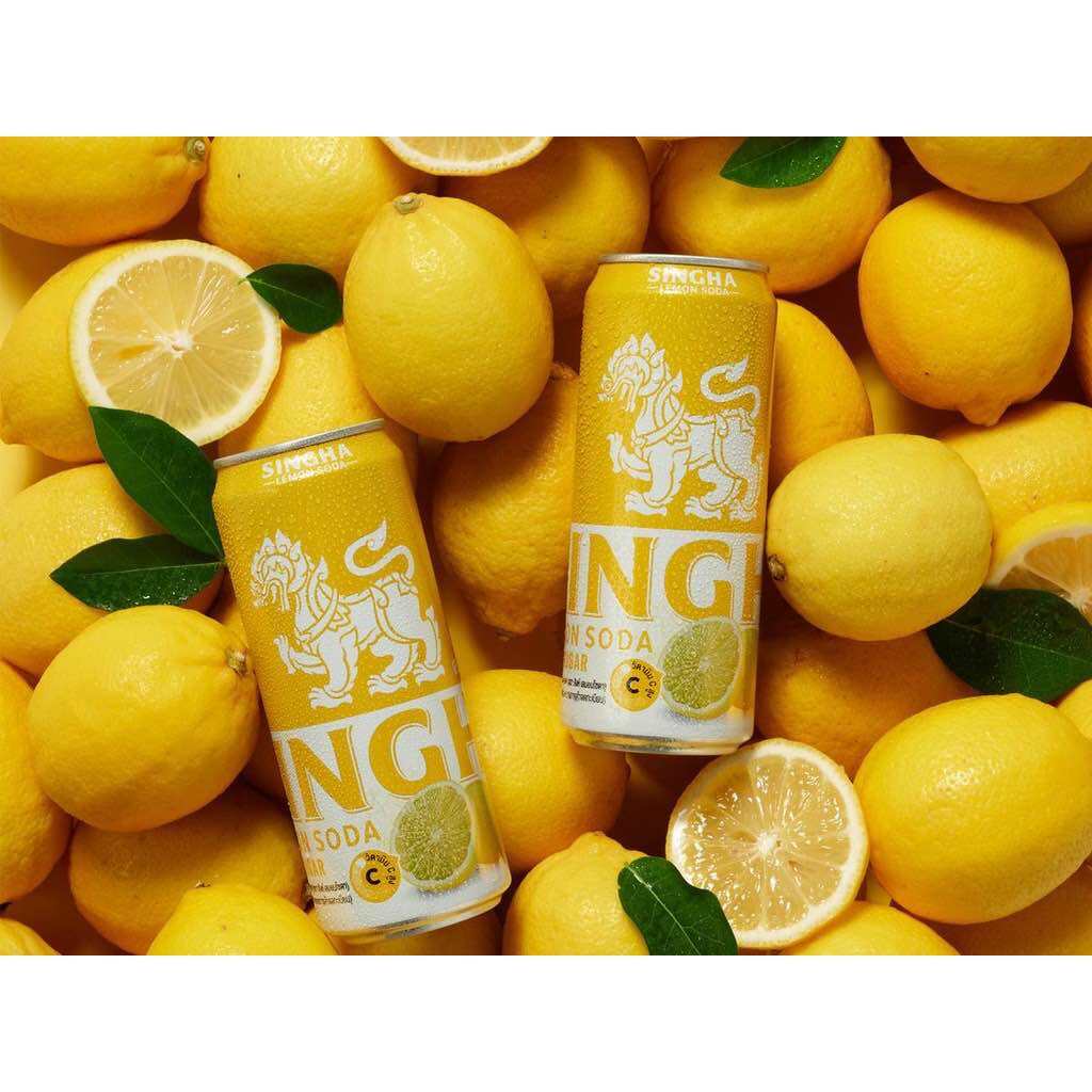 SINGHA RED LEMON SODA 330 ML 6 CANS - Alkhair - ThaiPick