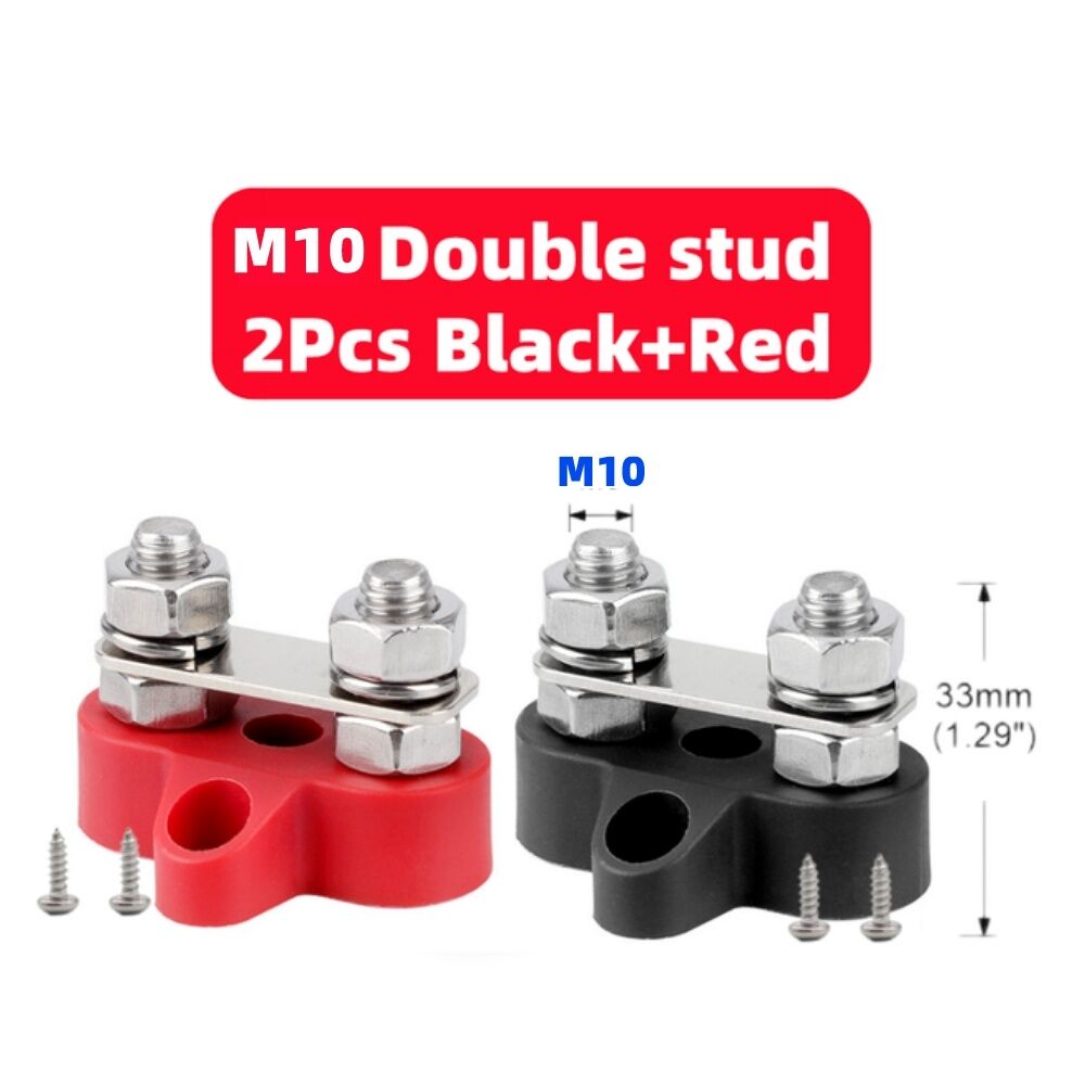 M6 M8 M10 Terminal Block Studs Bus Bar 5/16 "1/4" BusBar บวกลบ Heavy Duty Power Distribution ...