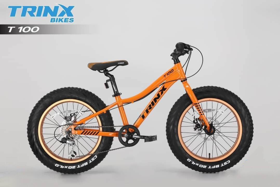 TRINX T100(ส่งฟรี+ผ่อน0%) จักรยานล้อโต 20x4.0 นิ้ว เกียร์ SHIMANO 7 สปีด เฟรมอลูมิเนียม ดิสก์ ...