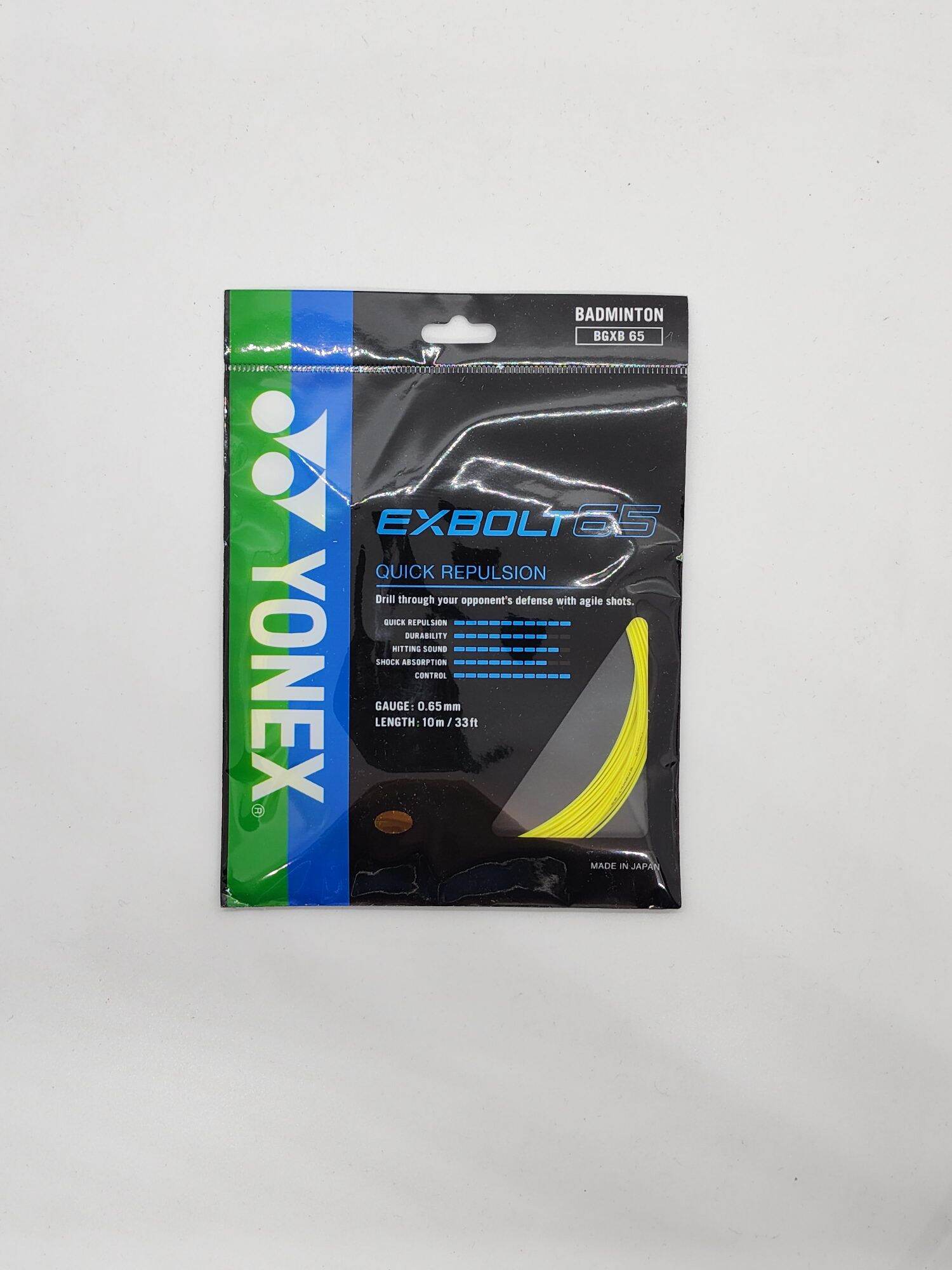 เอ็นแบดมินตัน YONEX รุ่น EXBOLT 65 ของแท้ 100% เส้นใยถักขนาด 0.65 มม. ...