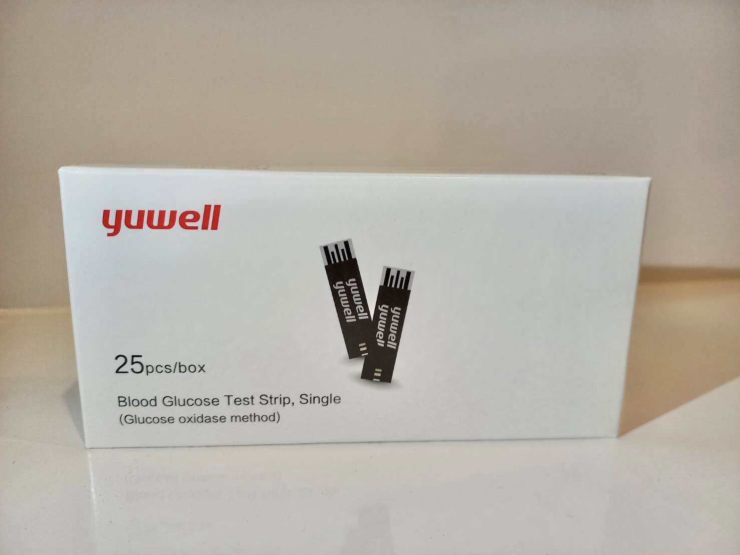 Y330 แผ่นตรวจวัดระดับน้ำตาลในเลือด Yuwell (บรรจุ 25 ชิ้น) สำหรับเครื่องรุ่น 710 301 582 586 580 ...
