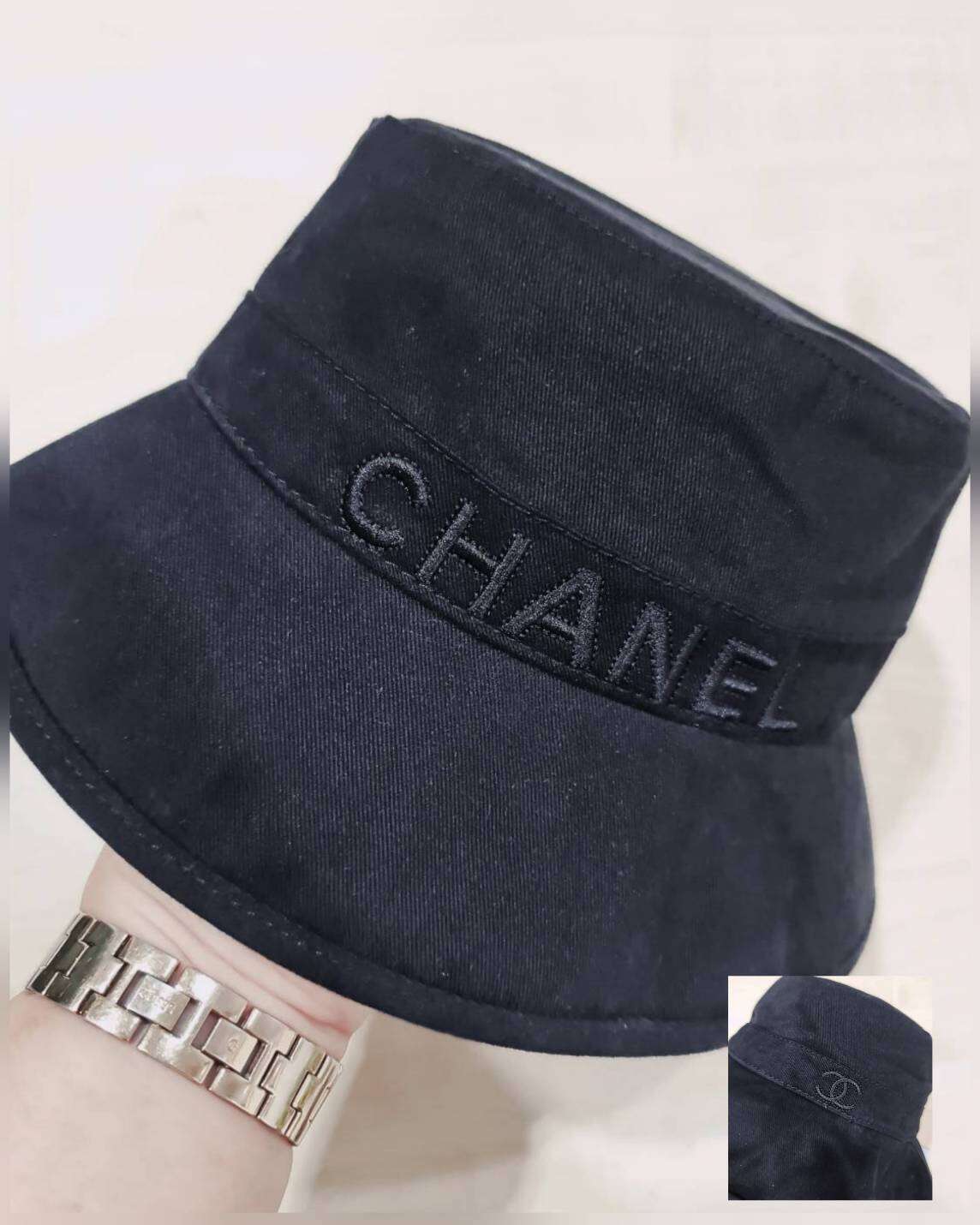 **BENE**หมวกบักเก็ต Cha nel หมวกแฟชั่น Bucket Hat หมวกกันแดด งานป้าย ...