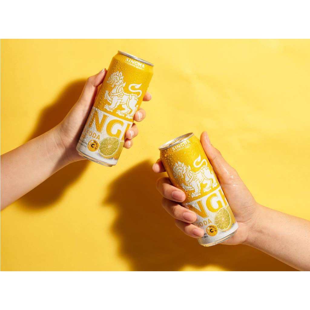 SINGHA RED LEMON SODA 330 ML 6 CANS - Alkhair - ThaiPick