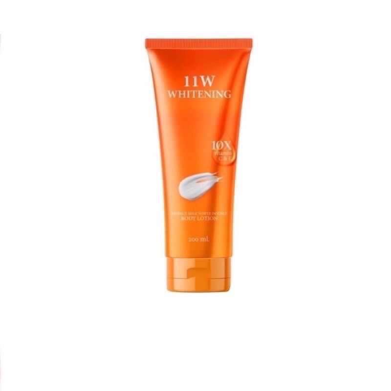 11w Whitening body lotion โลชั่นหลอดสีส้ม โลชั่นผิวขาว 200 ml. | Lazada ...