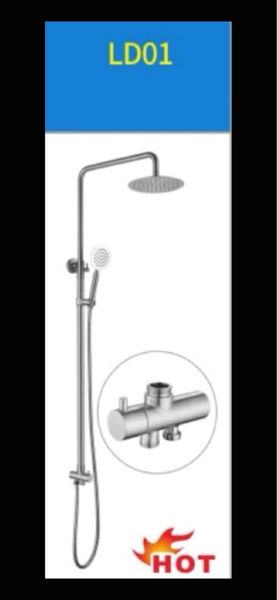 ชุดฝักบัว Rain Shower สแตนเลสLD01 | Lazada.co.th