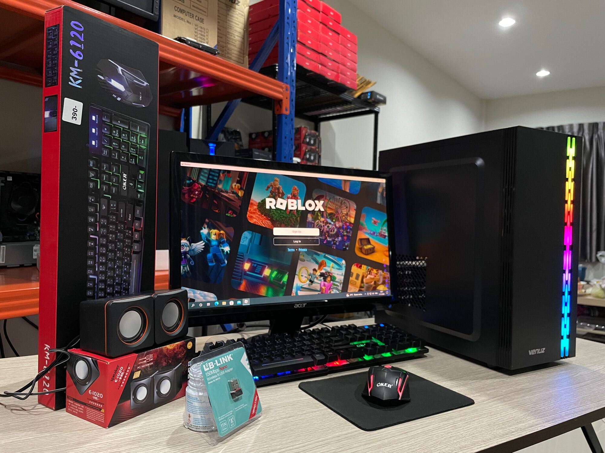 คอมประกอบเล่นเกมส์ Corei5 Ram8g. ครบชุดพร้อมหน้าจอ19นิ้ววาย FreeFire ...