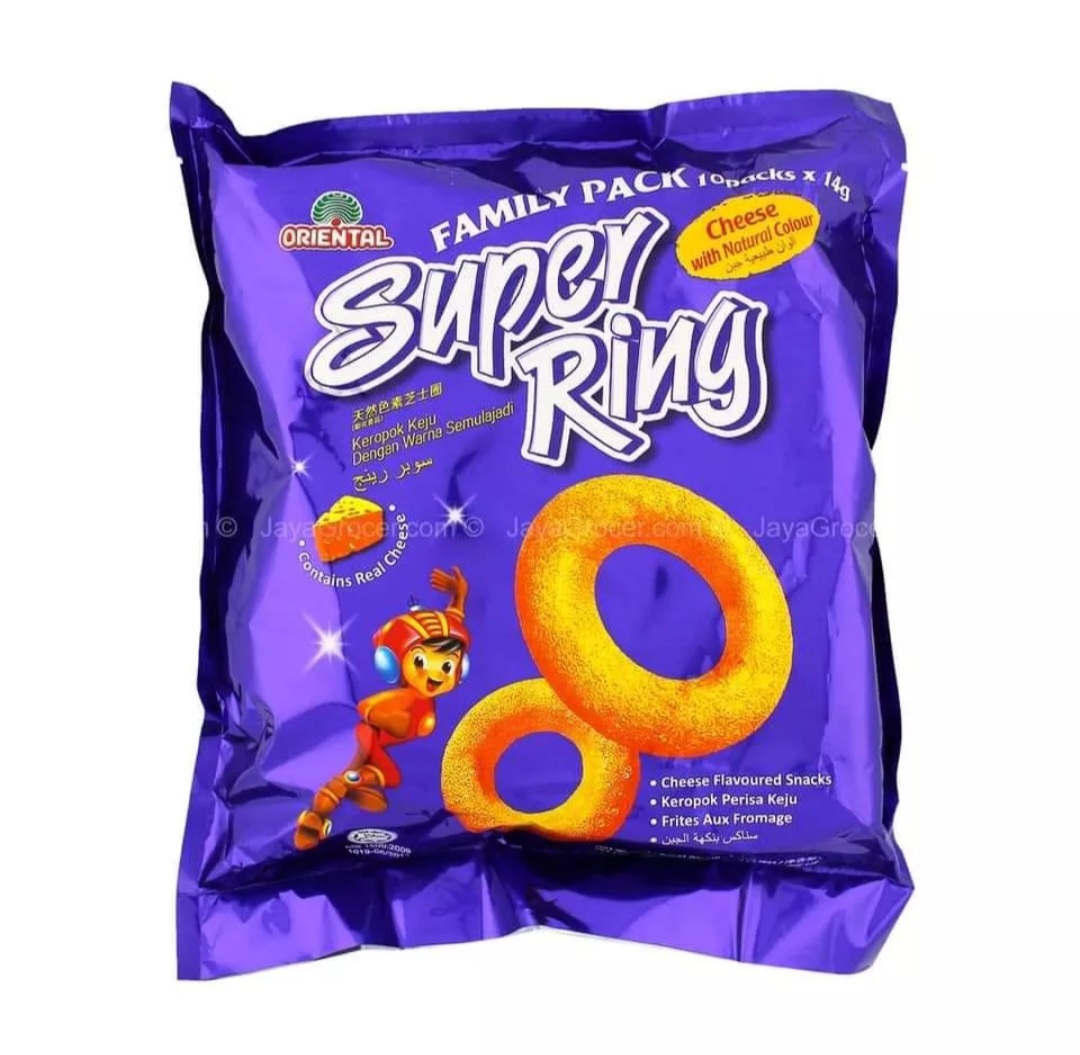 Super Ring Cheese ซุปเปอร์ ริง ชีส 1 ห่อใหญ่ มี 8 ห่อเล็ก ( 1 8 ) ขนม ...